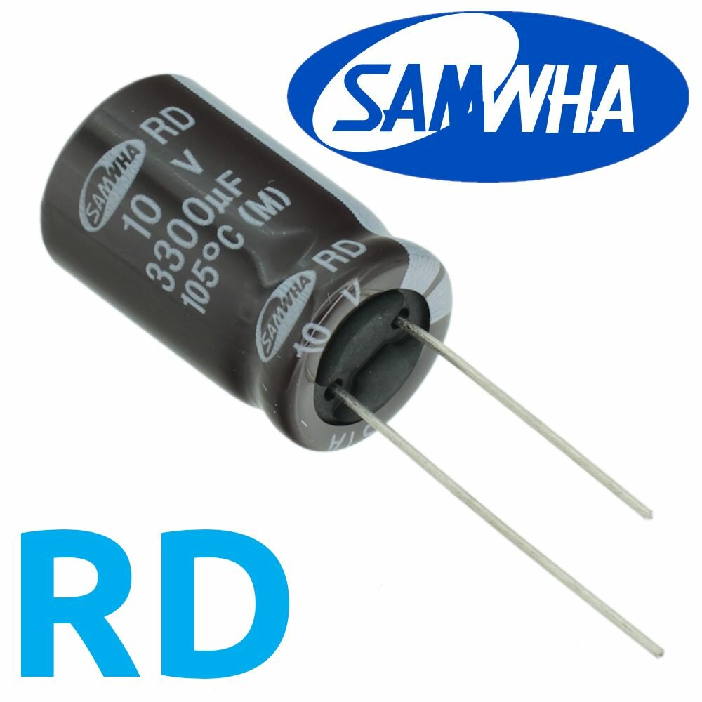 3300мкФ 10В / RD / 12,5x20 / 105 С / конденсатор электролитический (5шт)