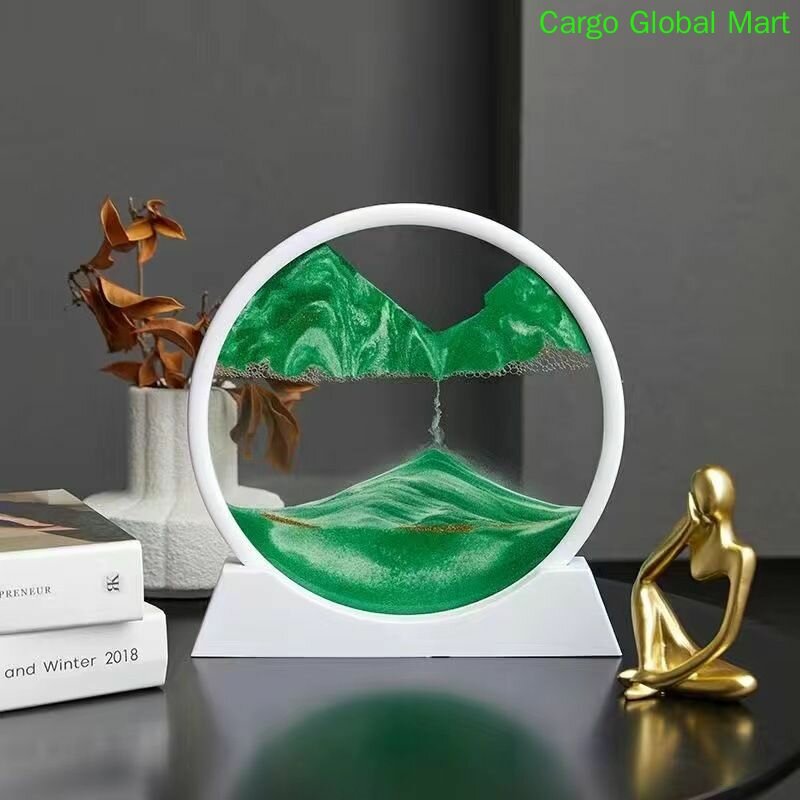 Картина песочная 3D интерьерная в белый рамке / Песочные часы антистресс / подарк
