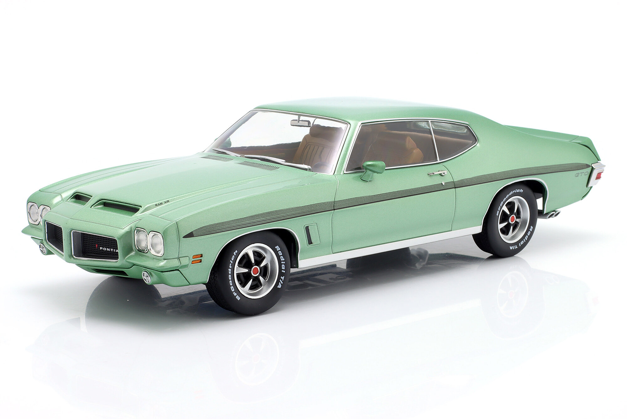 Модель коллекционная KK-SCALE Pontiac lemans gto 1972 light green metallic