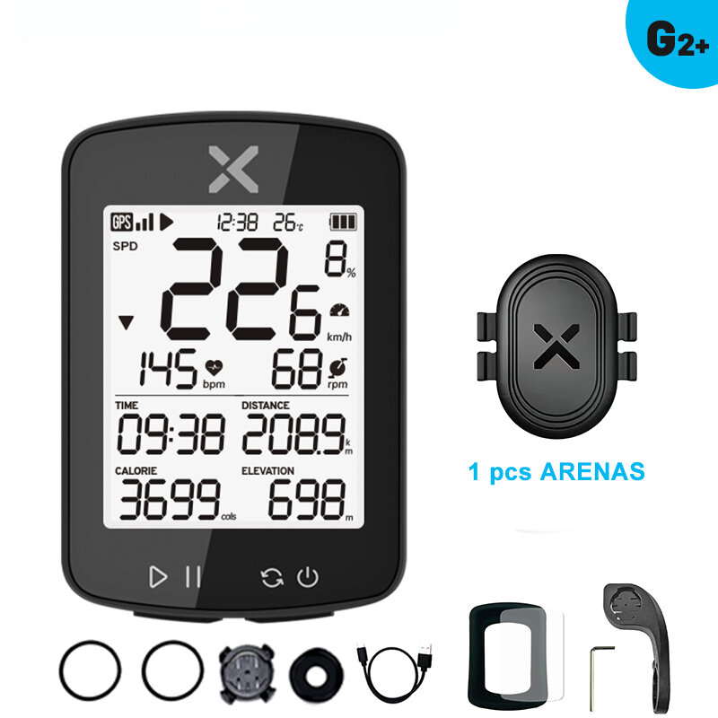 XOSS G2 + G2 Plus Велосипедный компьютер беспроводный водонепроницаемый IPX7 GPS 2,2 дюймовый ЖК XOSS G gen2