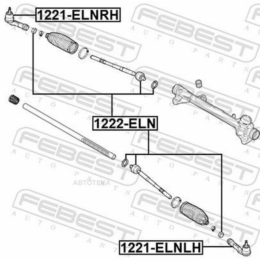 Тяга рулевая 1222-ELN FEBEST 1222ELN
