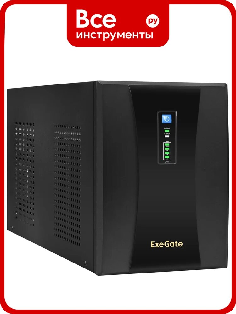 Источник бесперебойного питания ExeGate SpecialPro UNB-3000, 3000VA/1800W, 6 розеток, металлический корпус,