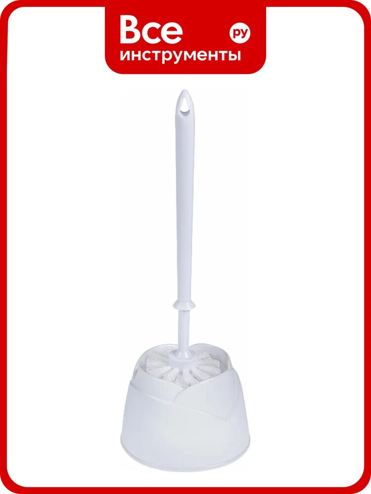 Ерш, OfficeClean, для унитаза OfficeClean с подставкой, пластик, белый