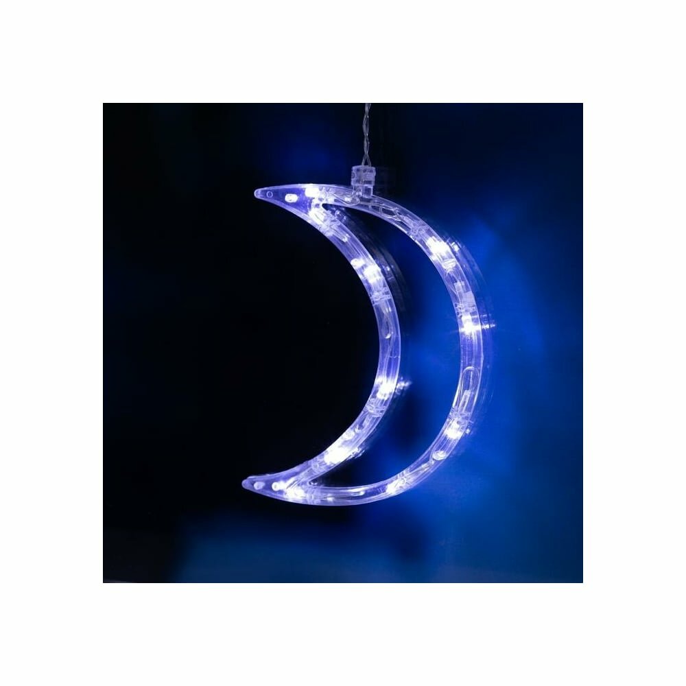 Бахрома Luazon DECOR Месяц, IP20, Ш2.7 м, В0.9 м, Н. С. LED-138-220V, 8 режимов, белый 4356980 — фото 1