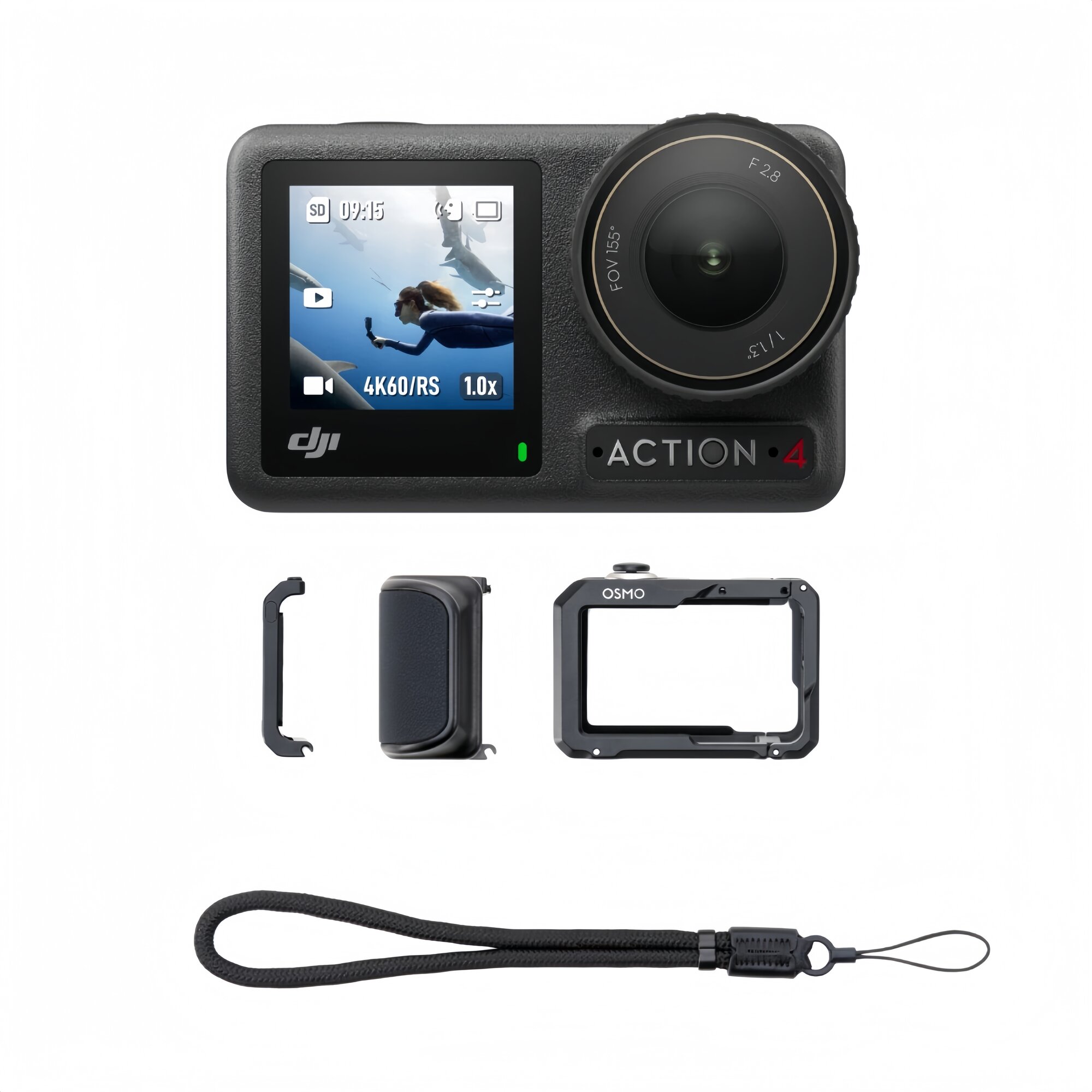 Экшн-камера DJI Osmo Action 4 Xplorer Combo，Black 4К/120 кадр/с UHD 4K, 155°