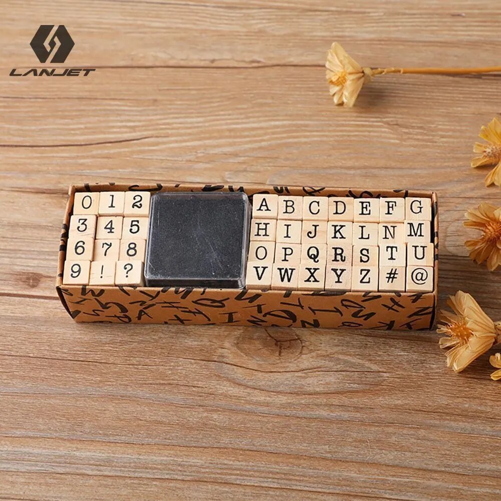 40pcs Алфавит Штамп