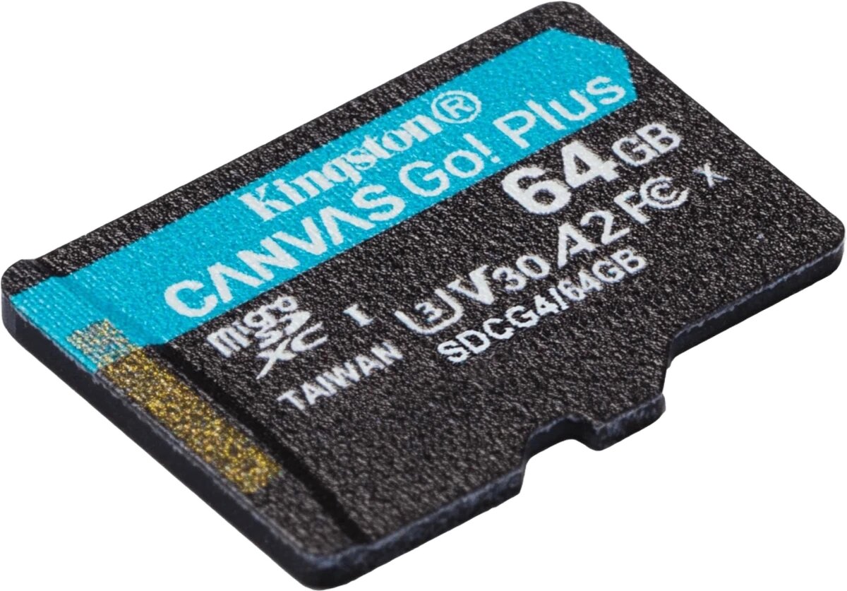 Карта памяти Kingston Canvas Go! Plus SDCG4/64GBSP microSDXC 64GB V30 A2 w/o adapter