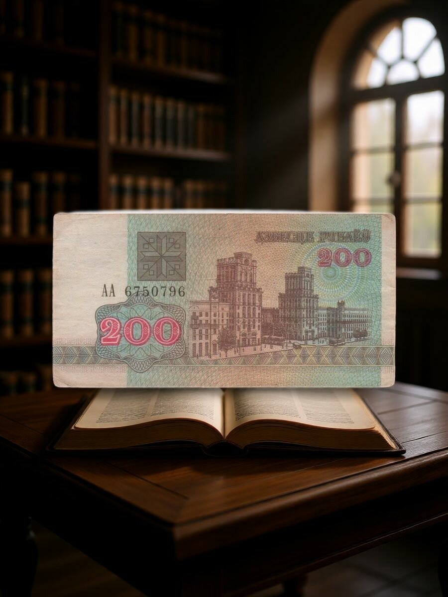 Банкнота - белоруссия 200 рублей 1992 года оригинал . серия АА редкость хорошее состояние