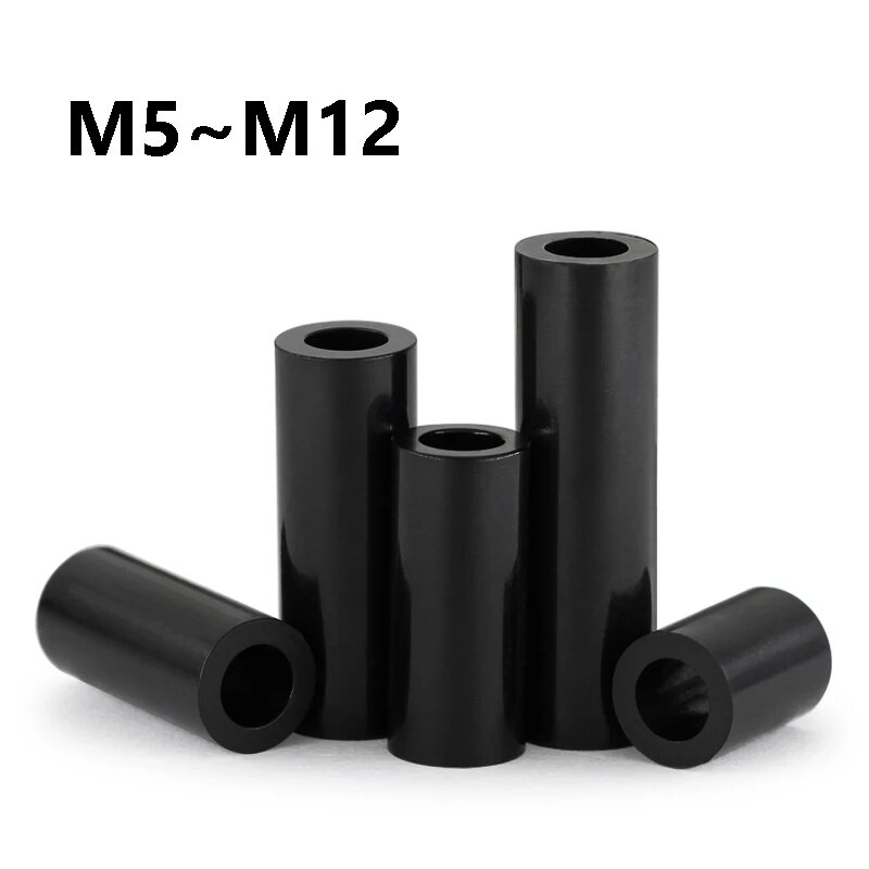 Круглые полые стойки-шайбы из нейлона M5 M6 M8 M10 M12 14mmxM8(30Pcs), 15mm