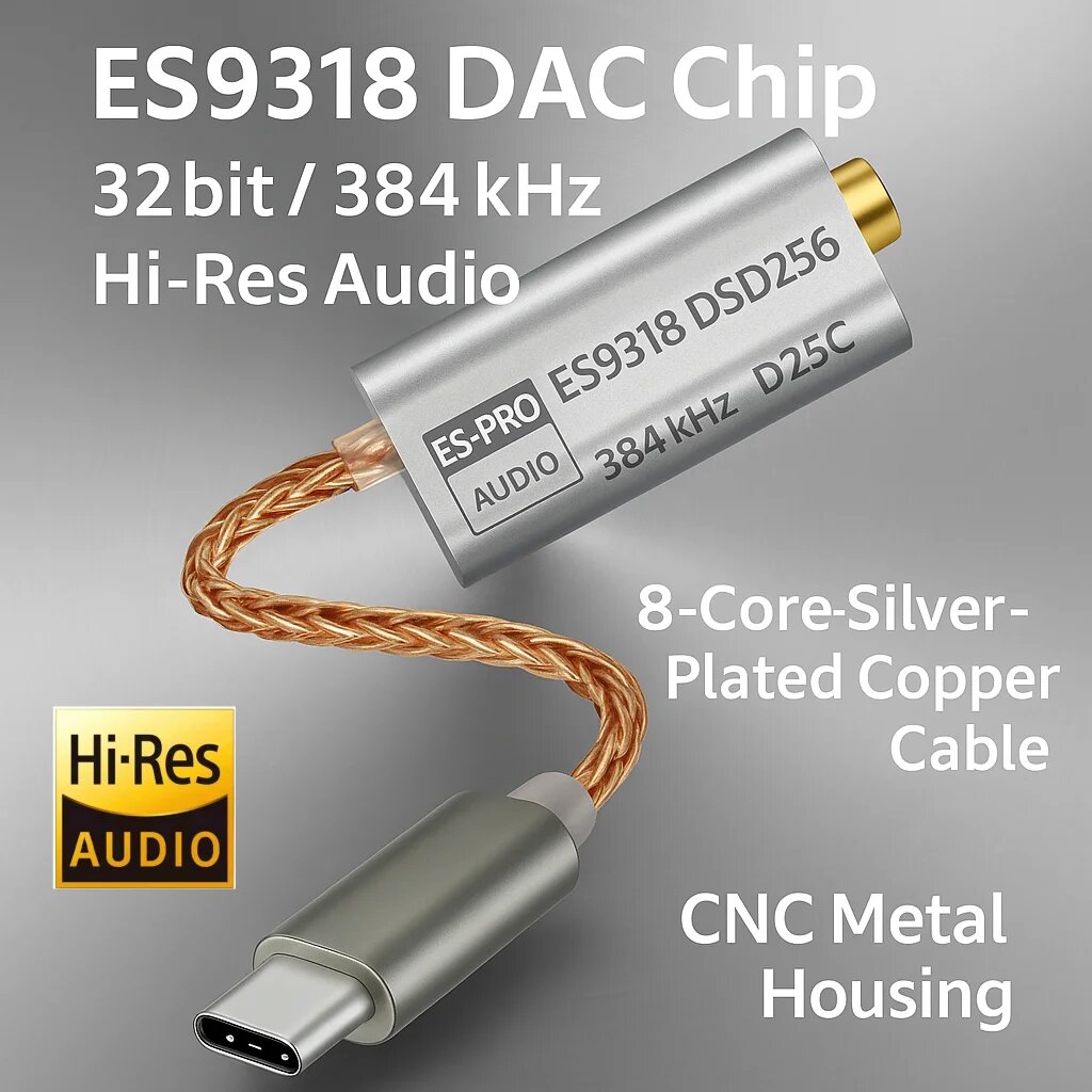 ALITER Портативный ЦАП Type-C ES9318