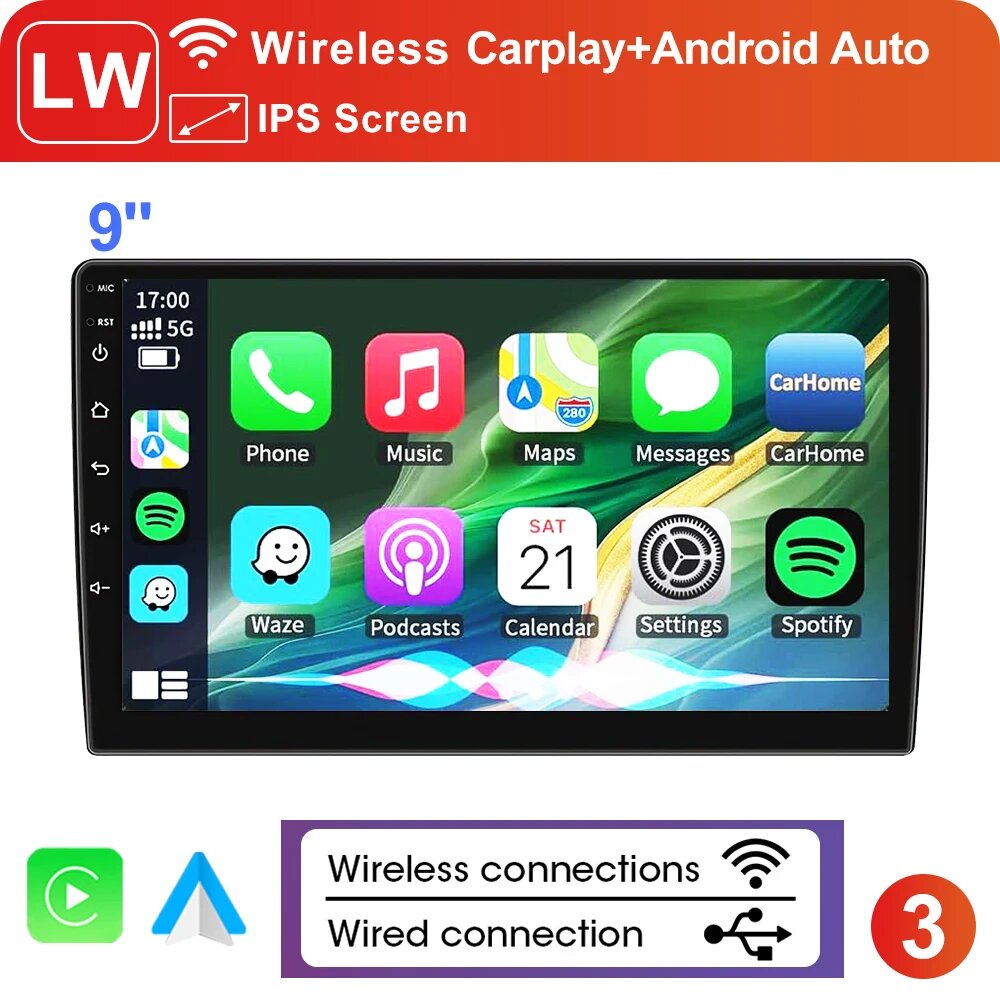 Система LEHX Linux, 7 дюймов, 9 дюймов, автомобильное радио, стерео, беспроводной Wireless-9033-0