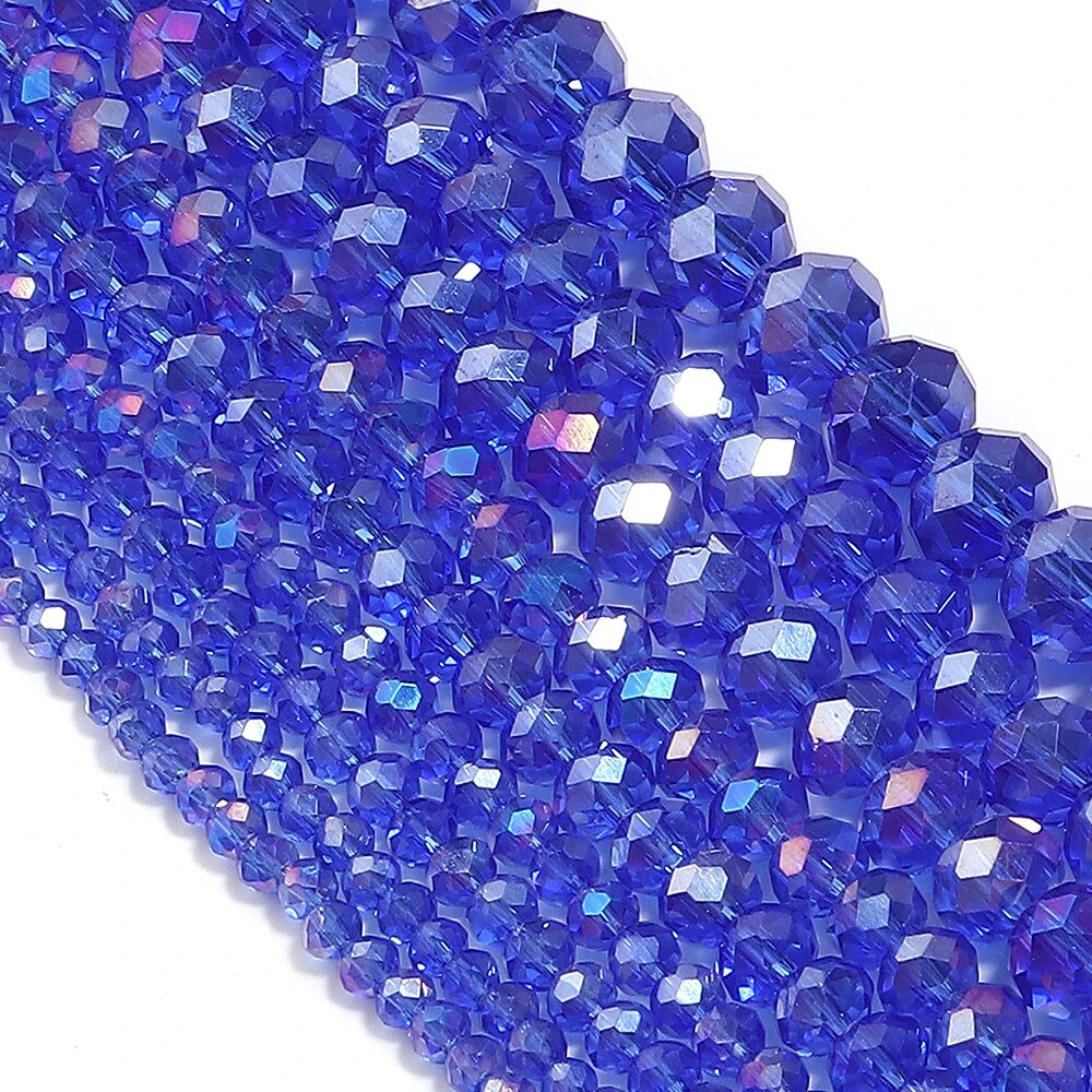 Хрустальные бусины Linsoir Beads 3 4 6 8 мм Фиолетовый, 8mm approx 70pcs, Medium Blue