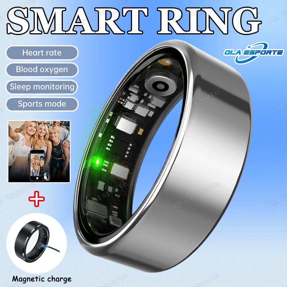 Smart Ring IP68 5ATM для мужчин и женщин 6, Серебряный, Silver