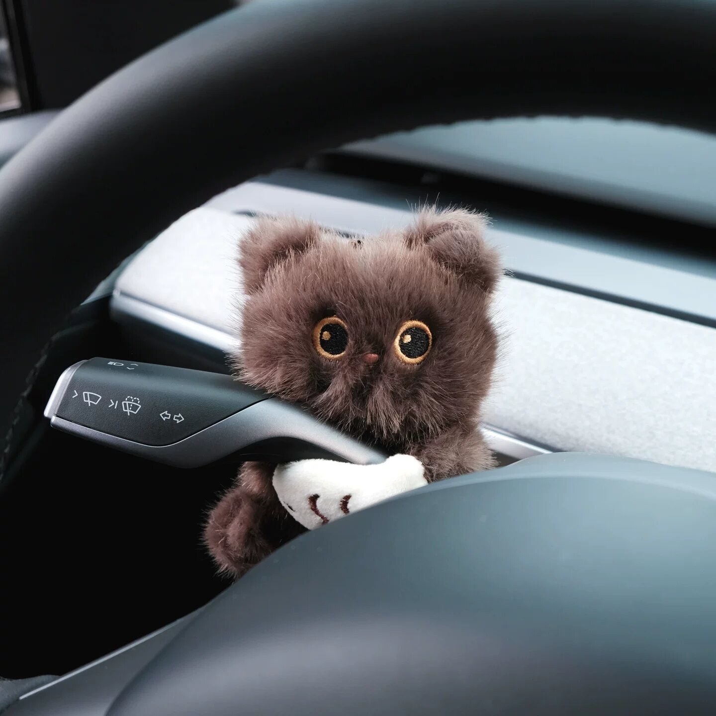 10 см Рыбка Серый кот Декор для рычага КПП, официальная плюшевая кукла
