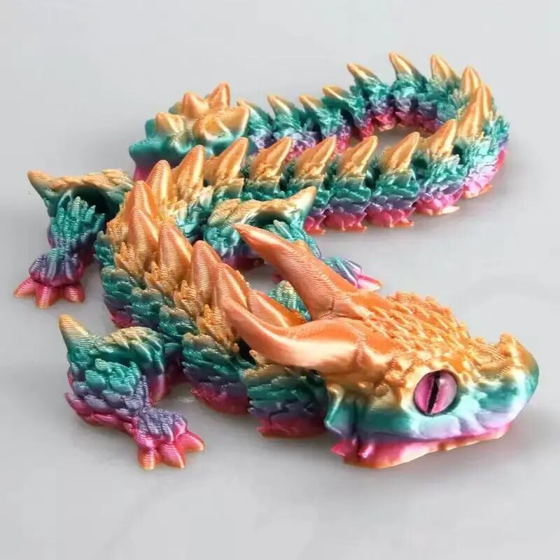 3D-печатный волшебный дракон 22cm, orange dragon