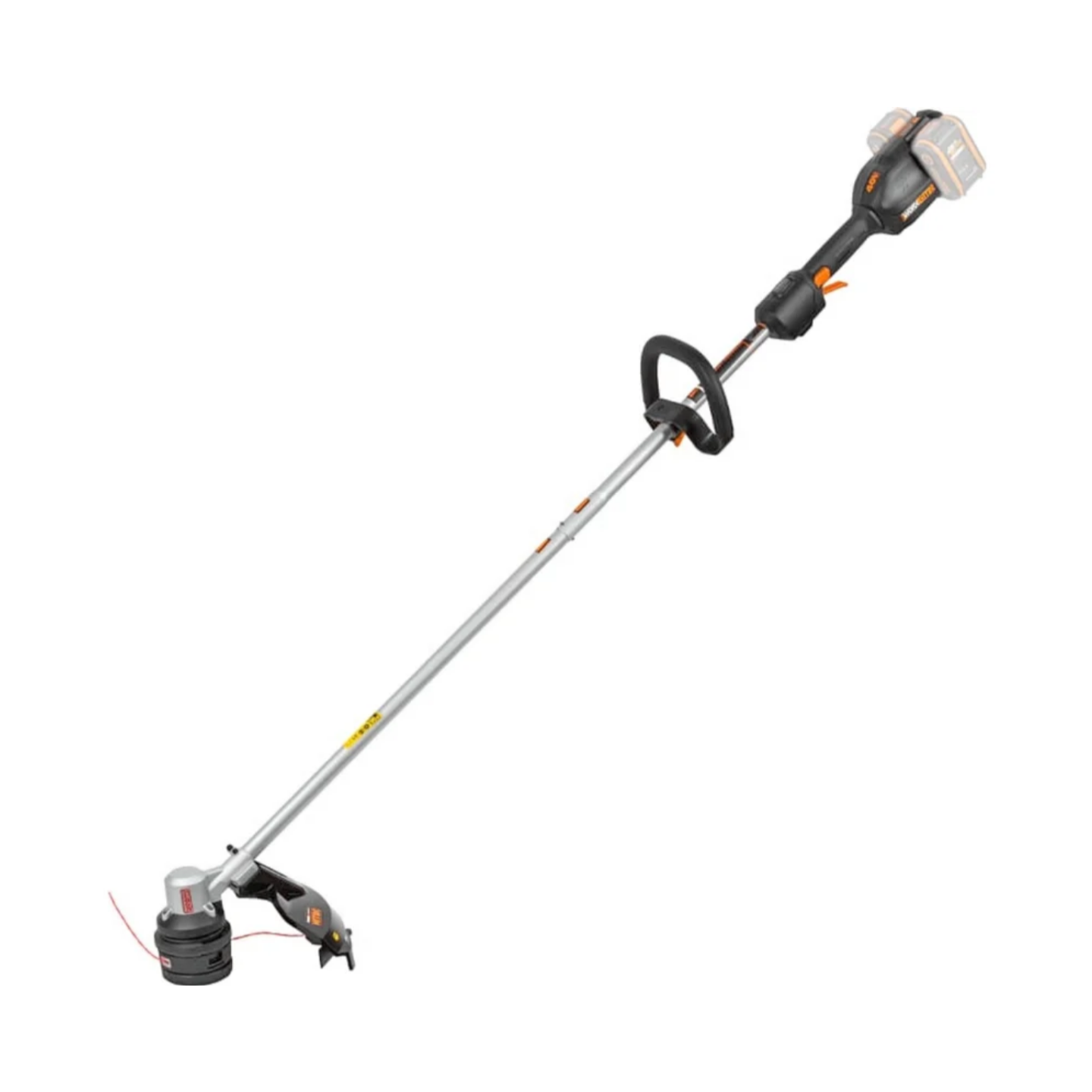 Триммер аккумуляторный (электрокоса) Worx WG185E.9, 40 В, без АКБ и ЗУ, леска 2.4 мм, индикатор уровня заряда, черный