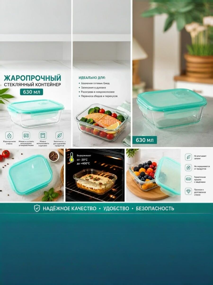 Стеклянный контейнер для еды