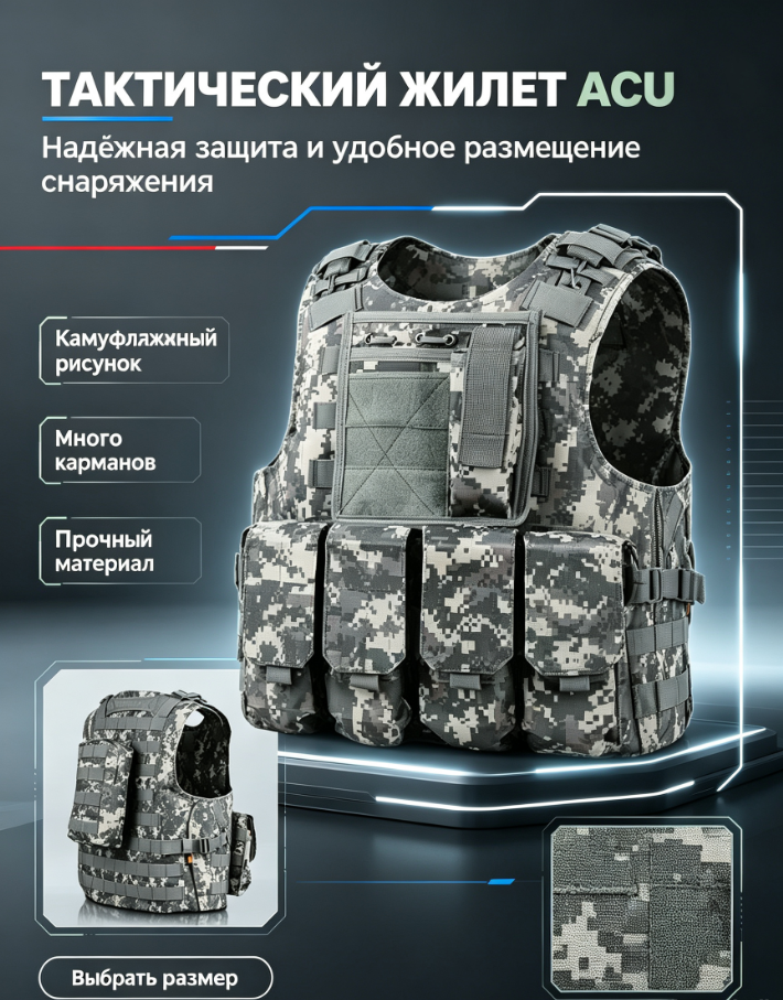 Тактический камуфляжный жилет с подкладкой, универсальная защитная экипировка для страйкбола, охоты и полевых выездов