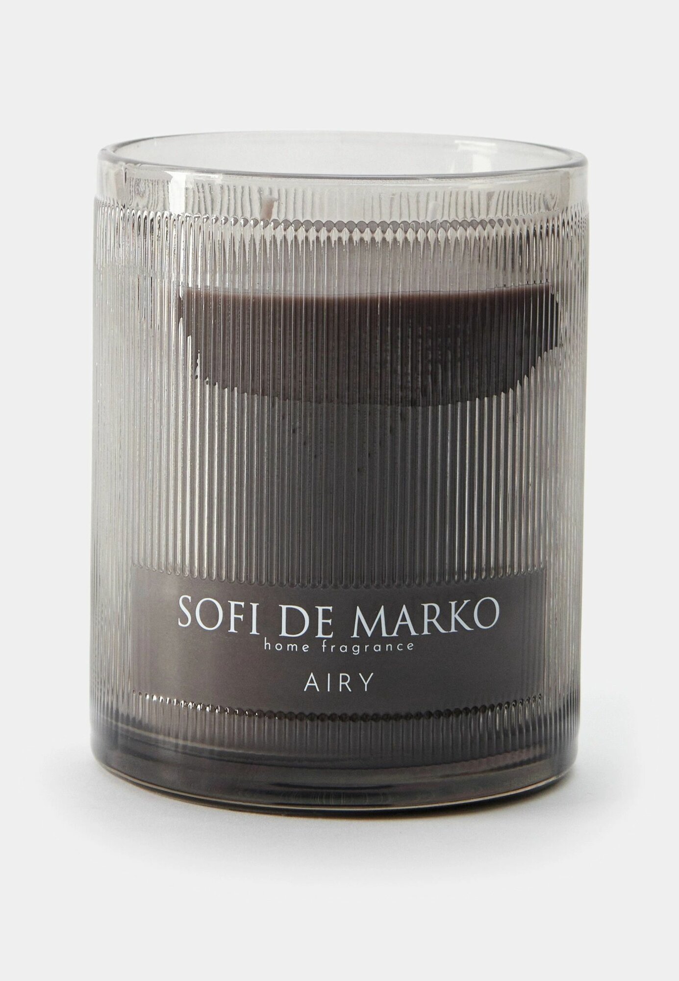 Ароматическая свеча Sofi De Marko "Airy", сандал, цилиндрическая форма, серая