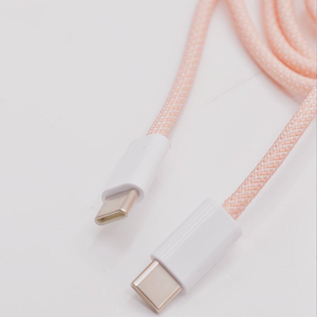 Кабель USB-C to USB-C 66W быстрая зарядка PD 3A, для iPhone 15 Pro Max, Samsung, Xiaomi, синхронизация данных, оплетка, 30 см