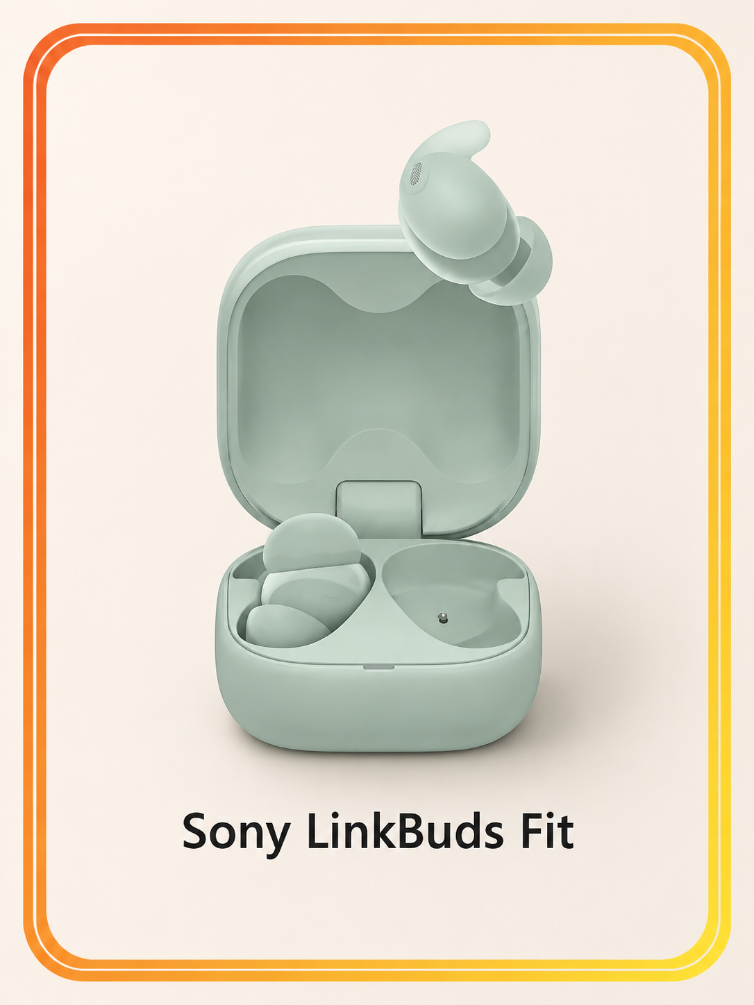 Sony Наушники беспроводные с микрофоном Sony LinkBuds Fit, Bluetooth, зеленый