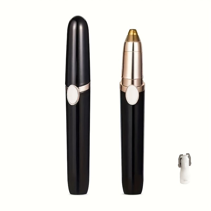 USB-зарядный триммер для бровей, носа и ушей, портативный, компактный дизайн, черный, с одной сменной насадкой