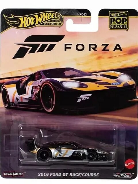 Хот Вилс Машинки, Металлическая Машинка, Hot Wheels Premium 1:64 2016 FORD GT RACE/COURSE