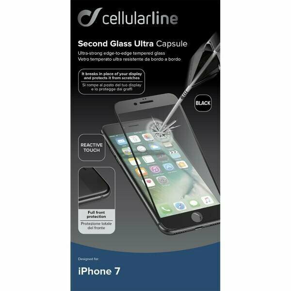 Защитное стекло для iPhone 7 Cellular Line TEMPGCAPIPH747K Black