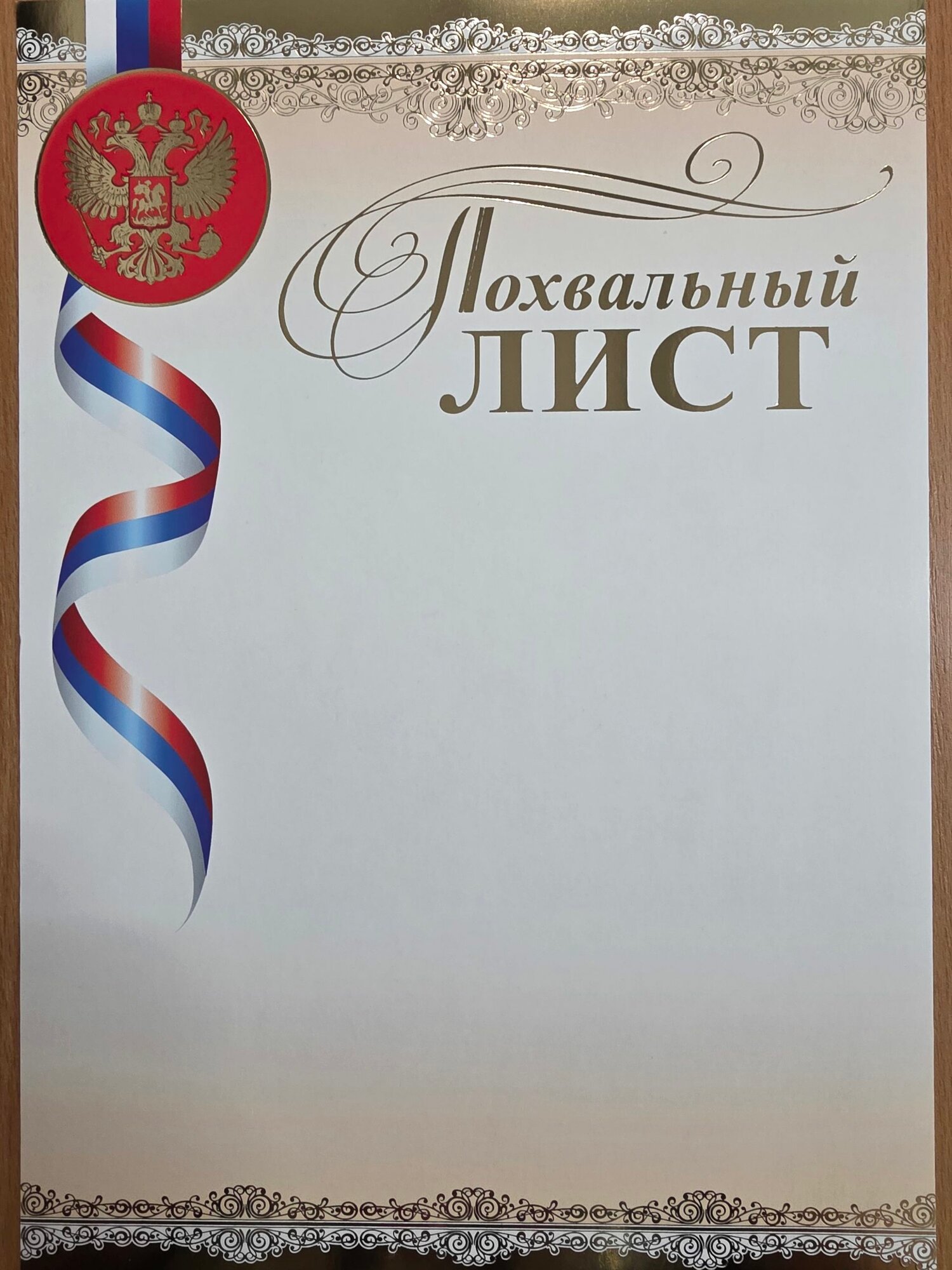 Похвальный Лист, для награждения, мелованный картон, фольга, 10 шт