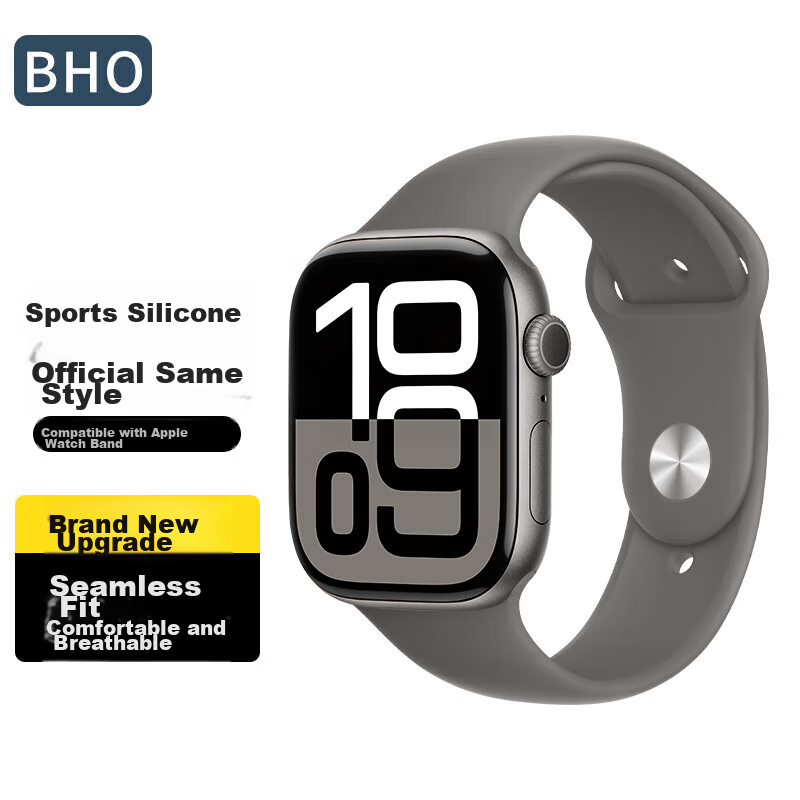 Дышащий силиконовый ремешок для Apple Watch Series 9-11 SE3 Ultra3 38-42 мм синий Размер：Подходит для 38/40/41/42 мм
