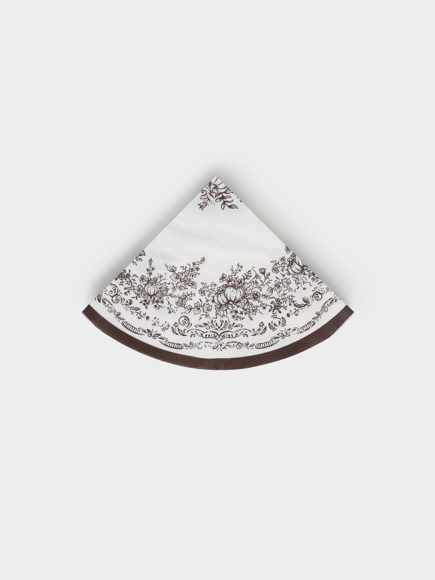 Салфетки бумажные, 33 см, 20 шт, круглые, белые, Узоры, Pumpkin lace