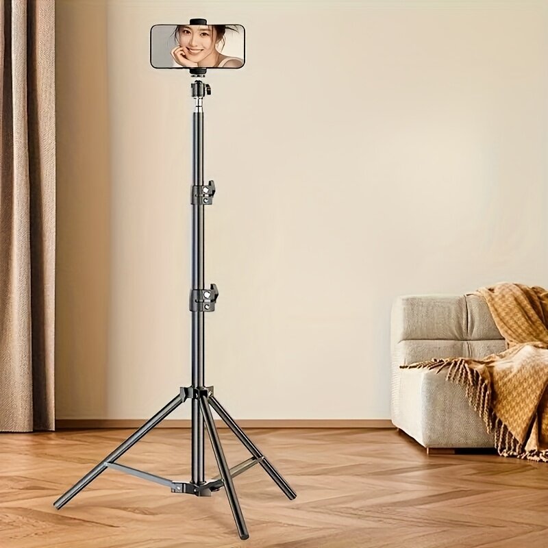 Штатив-монопод для селфи, напольная стойка для телефона с поворотом 360°, регулируемая высота, для путешествий