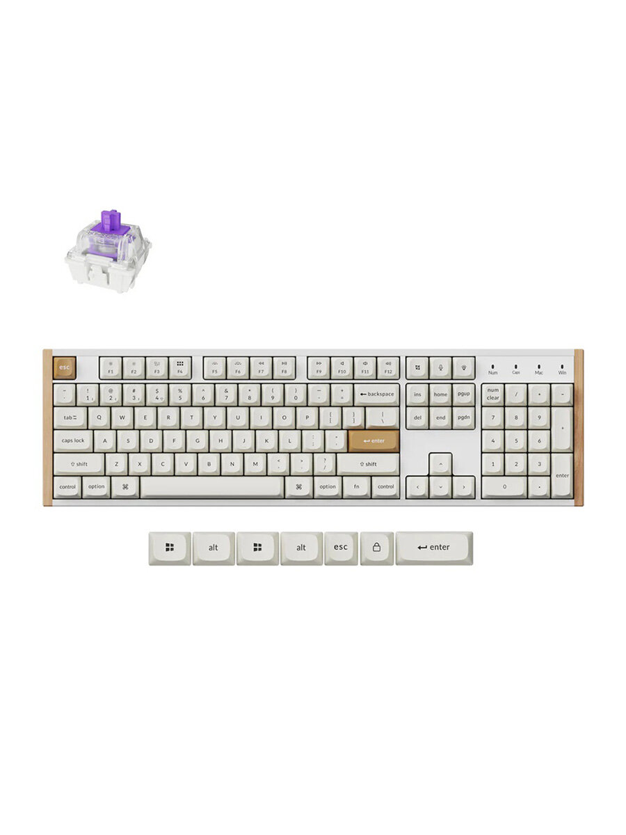 Клавиатура Keychron K10 HE Wireless Special Edition White (Gateron Double-Rail Magnetic Nebula Switch)