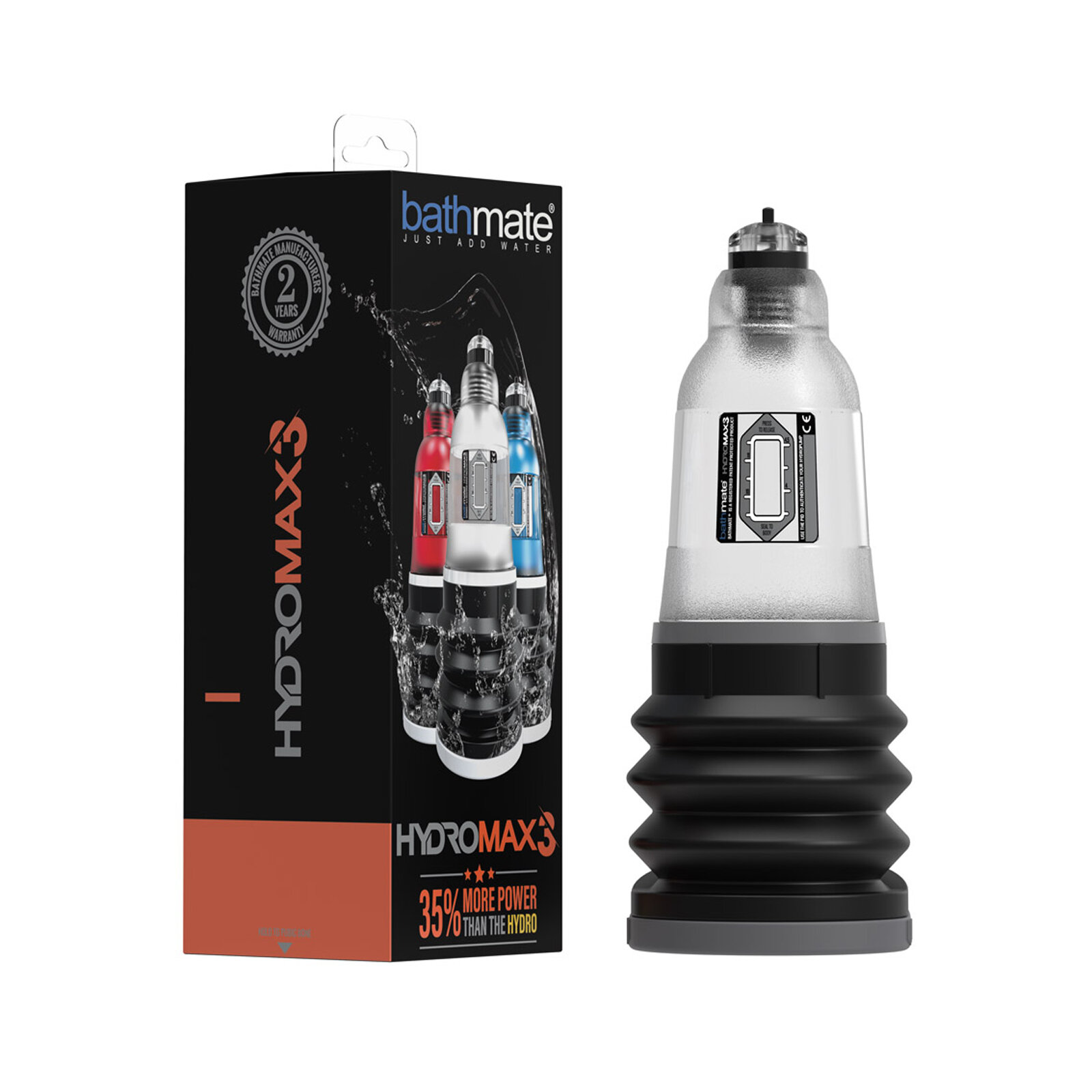 Bathmate Hydromax3, прозрачная Модернизированная гидропомпа для увеличения пениса (размер XS)