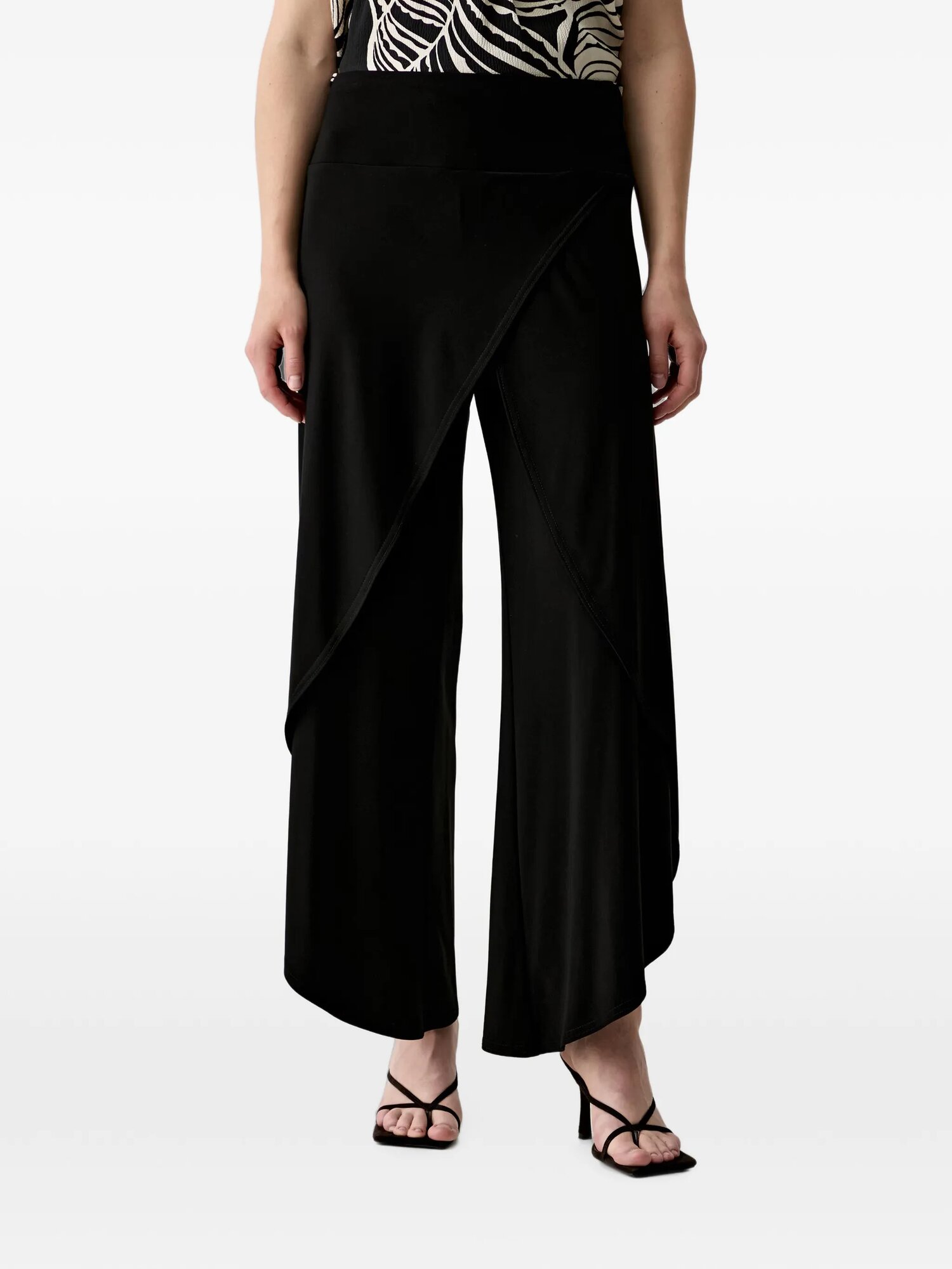 Брюки Wrap-overlay wide-leg trousers