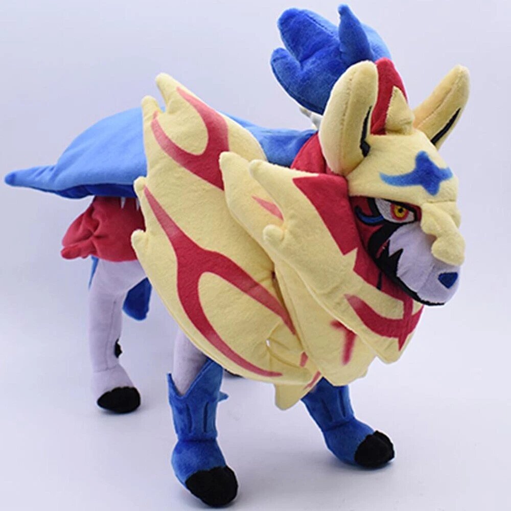 Zamazenta Lion 12 дюймов Плюшевая мягкая игрушка Мультфильм Игра Наполненные животные Фильм Кукла