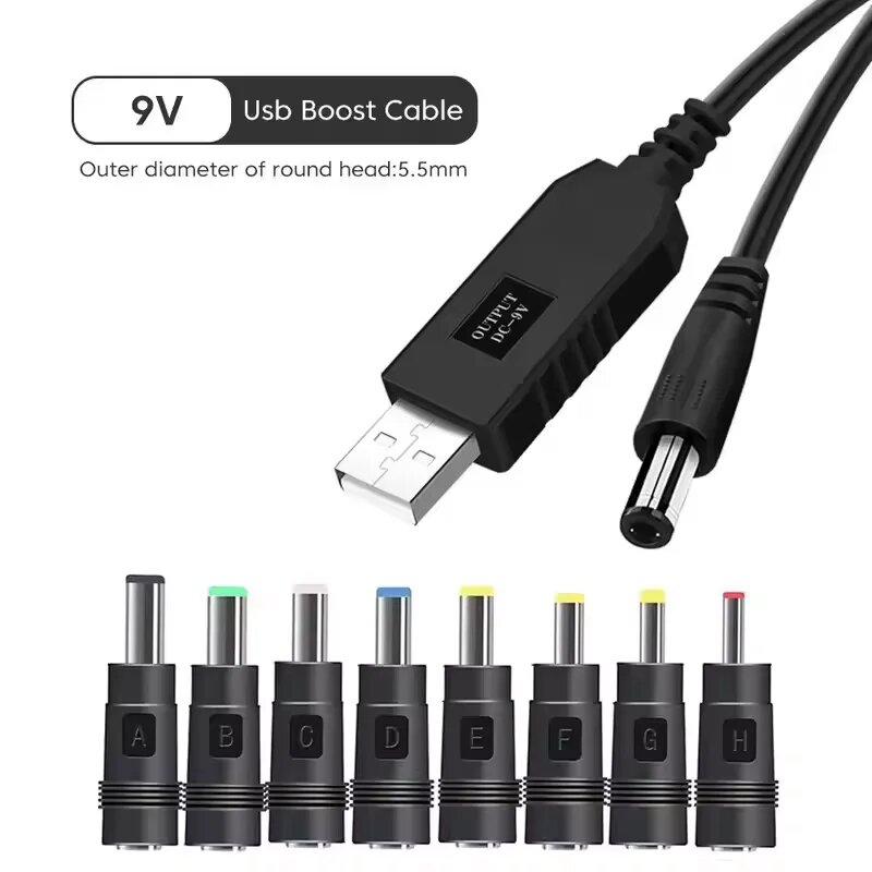 Линия преобразования USB 5В в DC 9В/12В 9V and 8 Adapter