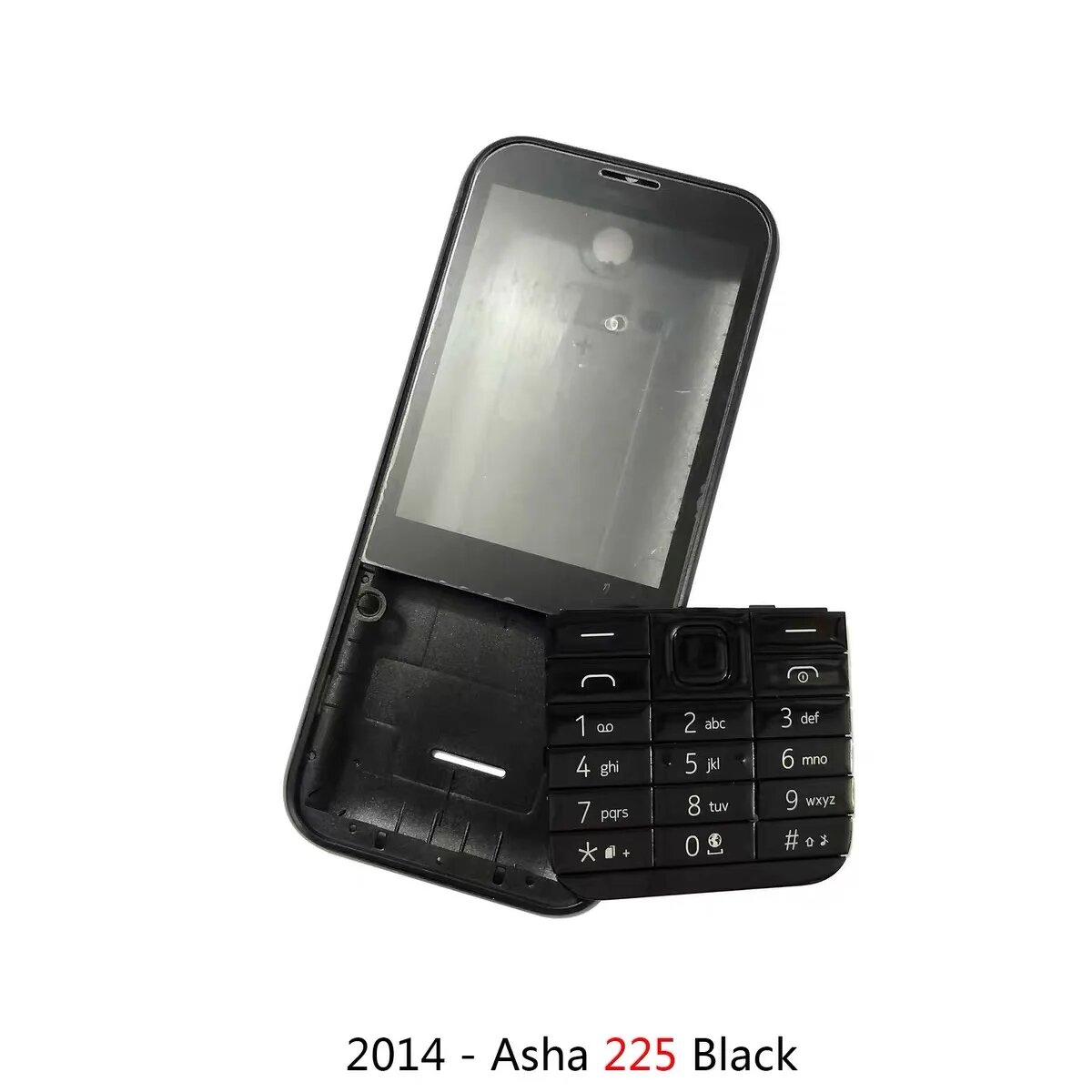 Nokia Asha 225 Black, средняя рамка, клавиатура