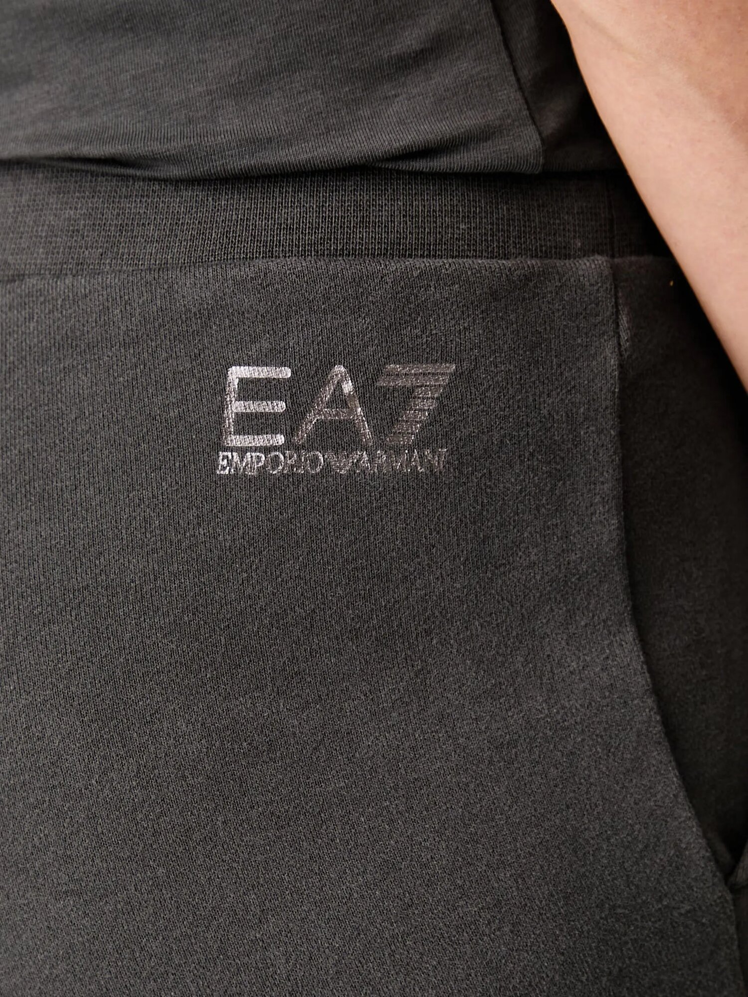 Брюки EA7 EMPORIO ARMANI Logo-print elasticated-waist track pants, размер 44, коричневый — фото 1