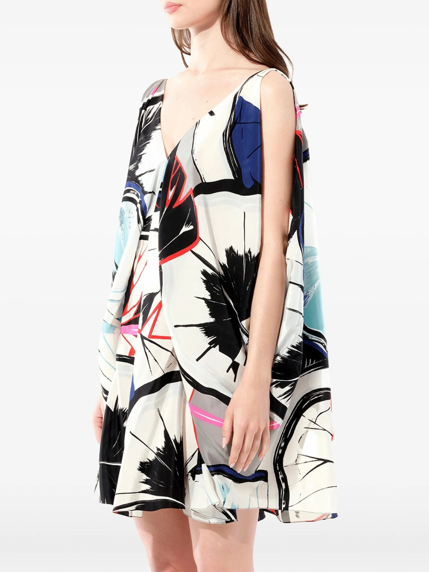 Платье BALENCIAGA Gingko print dress, размер 36, разноцветный — фото 1