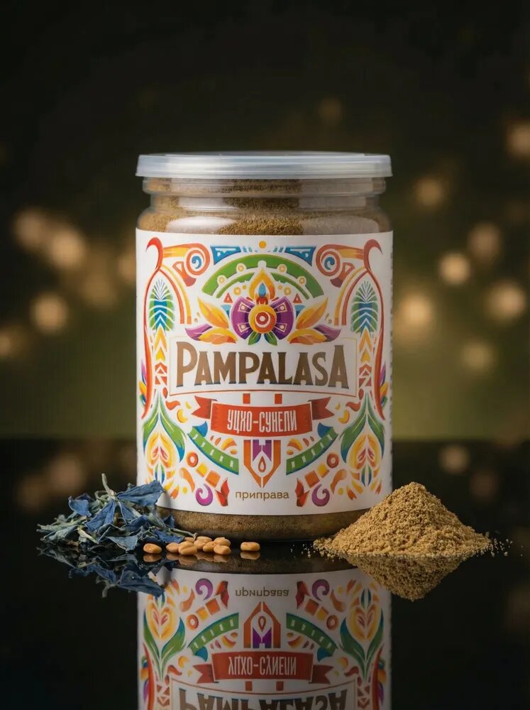 Уцхо-сунели Pampalasa, натуральная грузинская приправа для мяса, соусов и овощей, 170 г
