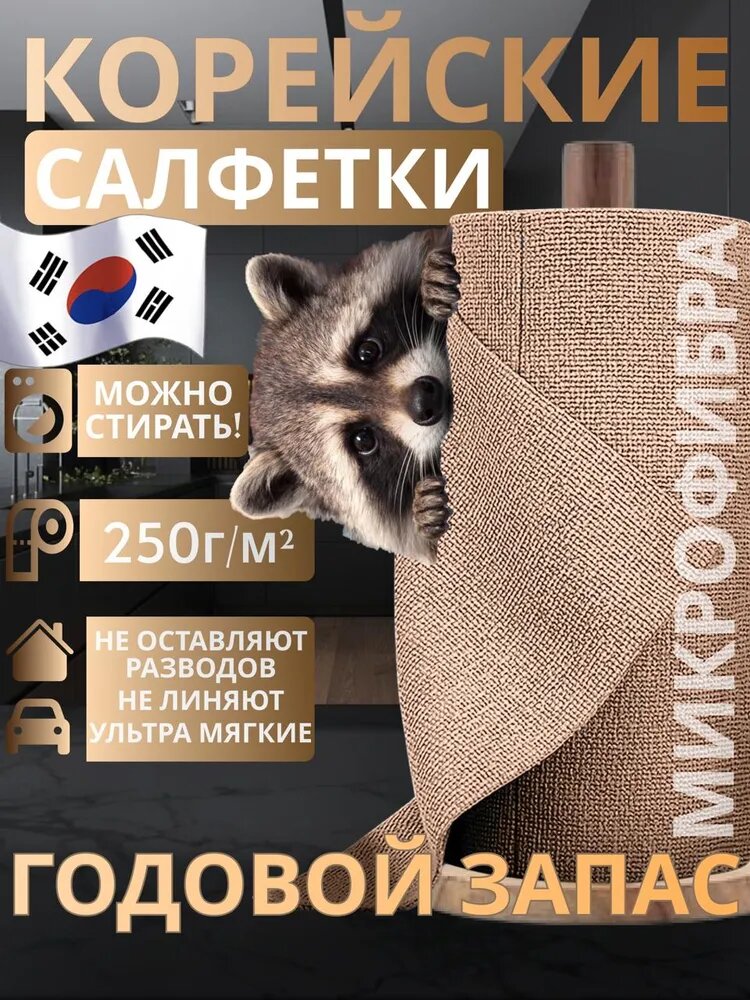 Тряпки для уборки, тряпки для кухни, салфетки для уборки в рулоне из микрофибры, 20 шт.