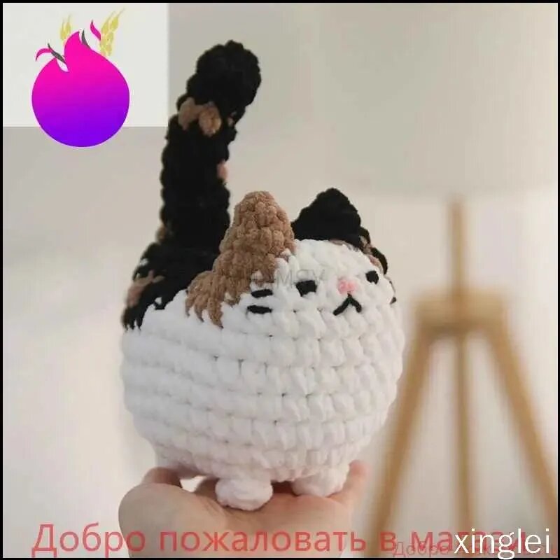 Для Вязания Игрушки Крючком Котен Кота/кошка(Содержит все материалы, необходимые для случайного кота) xinglei
