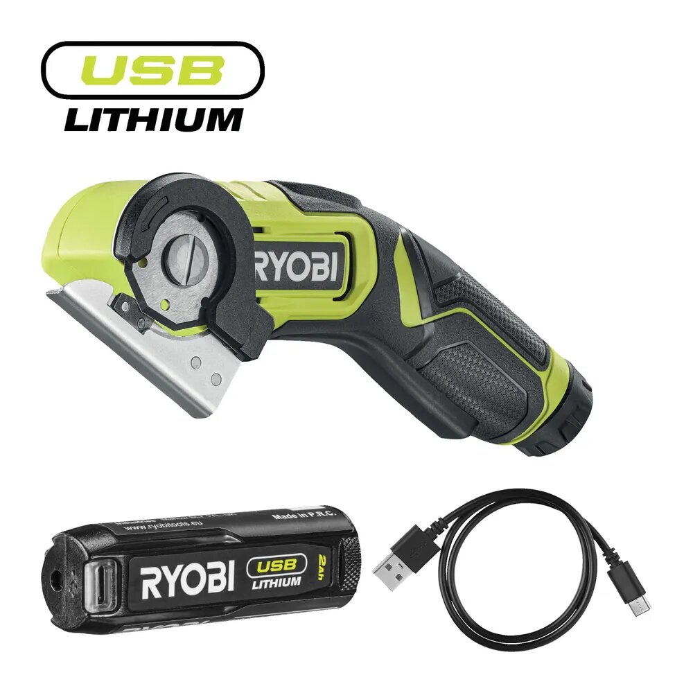 Аккумуляторные строительные ножницы Ryobi RCT4-120G, 4 В, 1 АКБ 2.0 Ач, 38 мм, арт. 5133005639