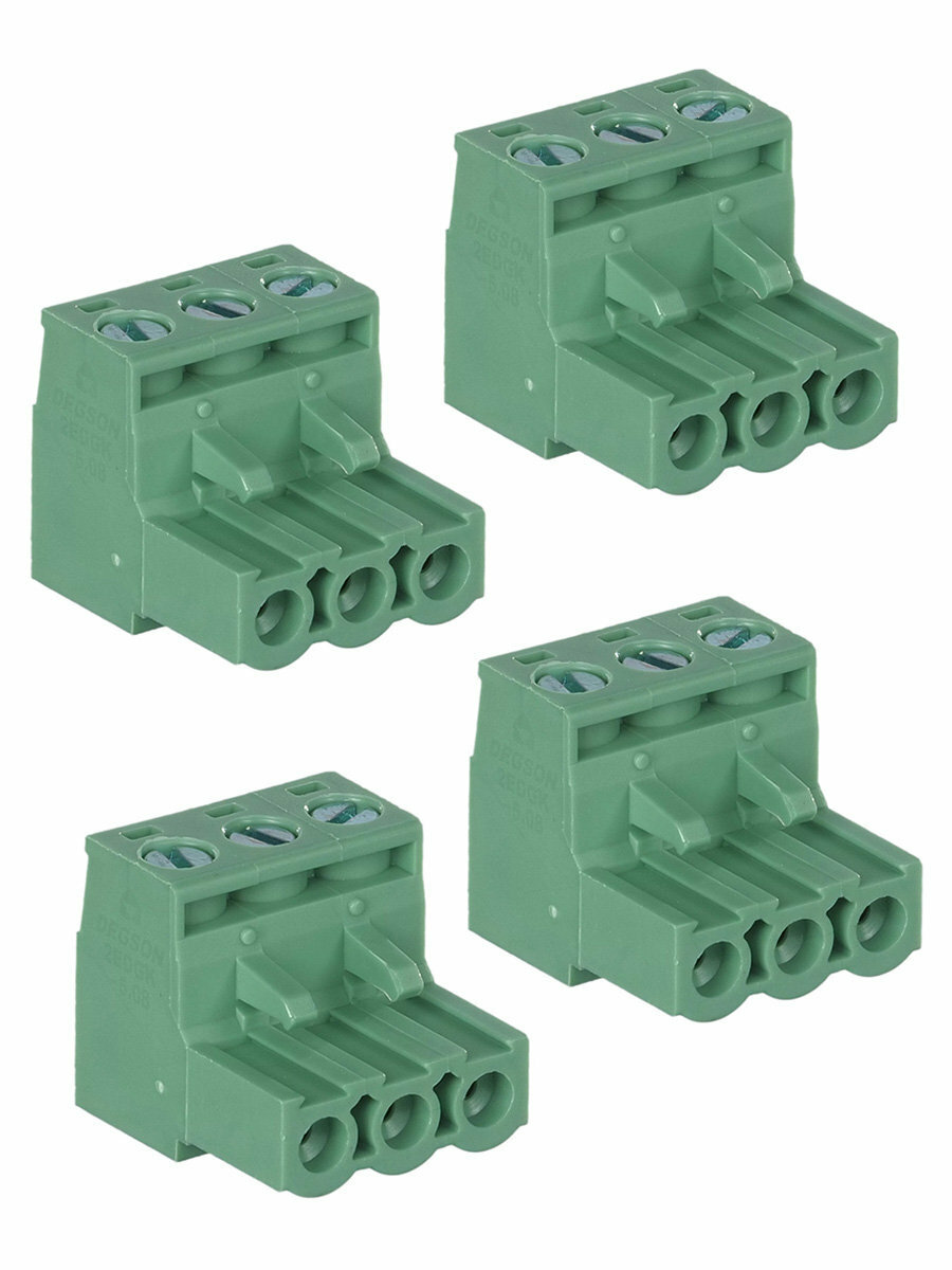 Разъем Degson 2EDGK-5.08-03P-14-1000ZH (упаковка 4шт) клеммный блок 3 контакта