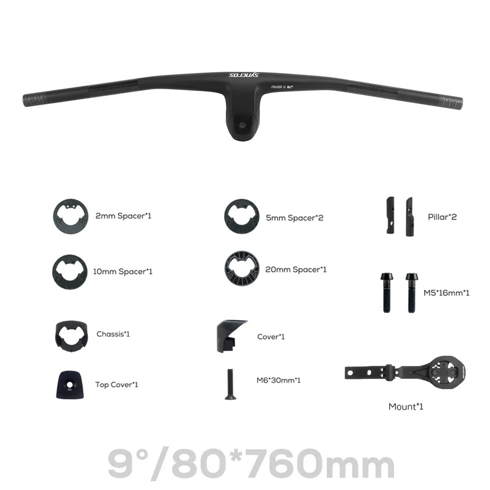 SYNCROS FRASER IC SL XC Руль MTB, 760mm, 80mm, -9°