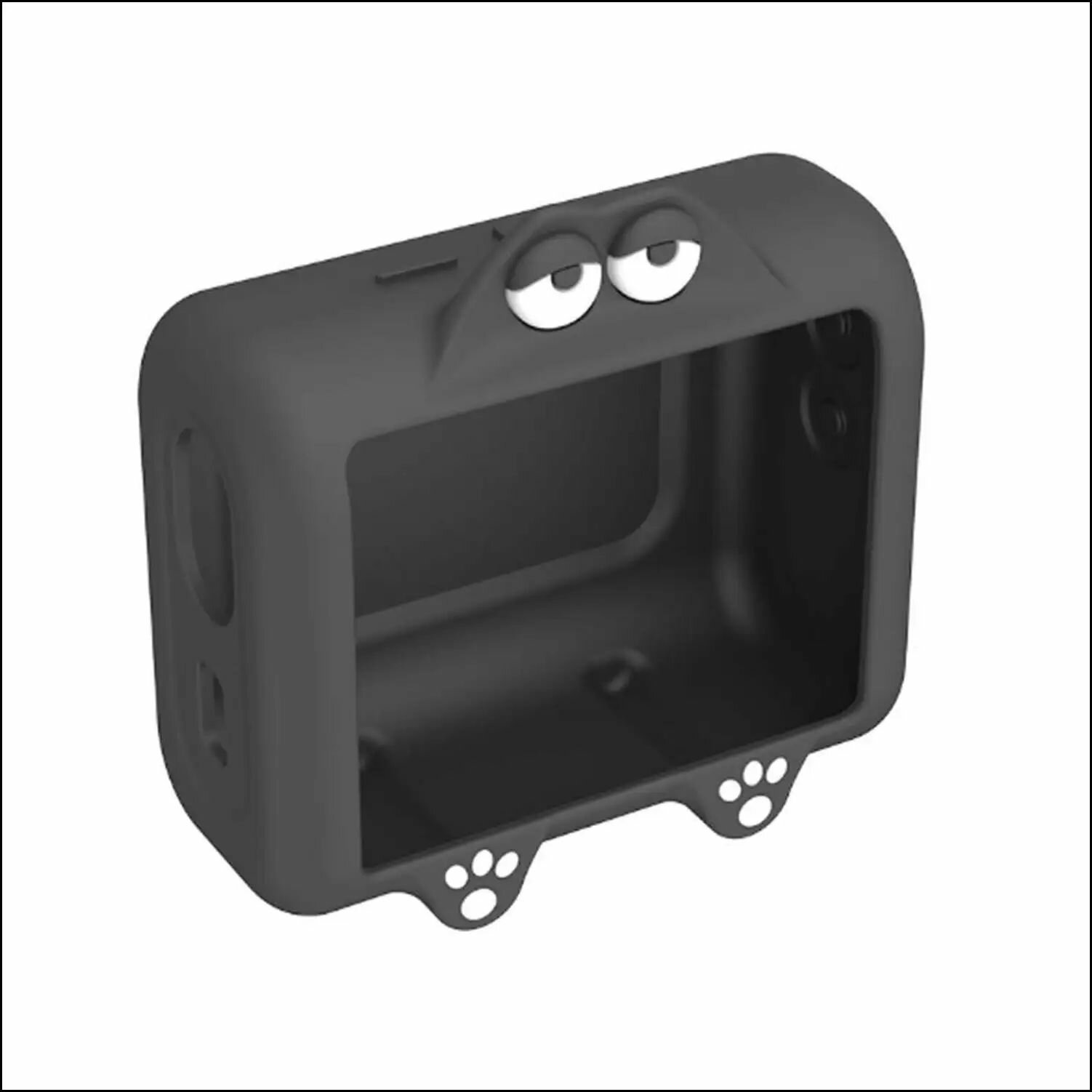 Чехол для акустики JBL Go 3 противоударный с мультяшными глазами, тёмно-серый