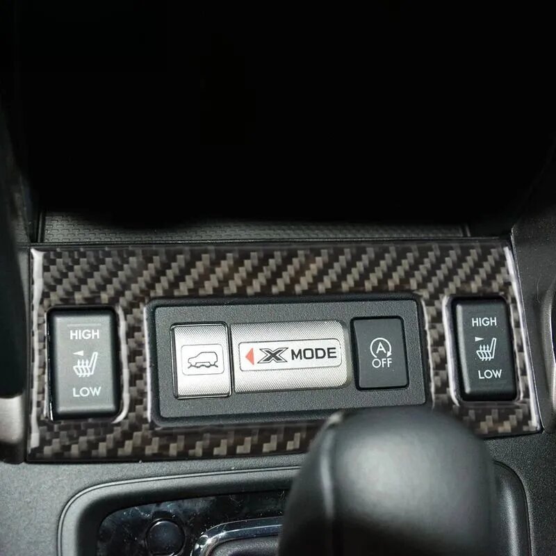 Наклейка из настоящего мягкого карбона для Subaru Forester 2013-2018 годов выпуска, автомобилей с левосторонним и правосторонним рулем, накладка на кнопку сиденья, спортивная кнопка.