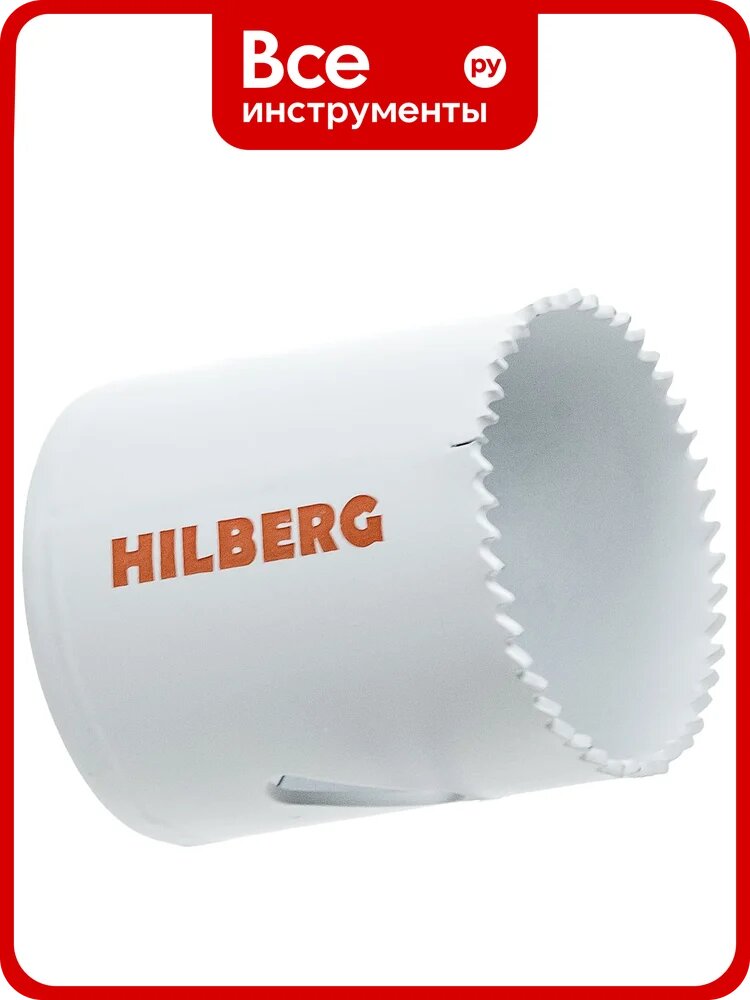 Коронка биметаллическая по металлу Hilberg 40мм, мелкий зуб, Bi-Metal Cobalt 8 (М42), CMS040