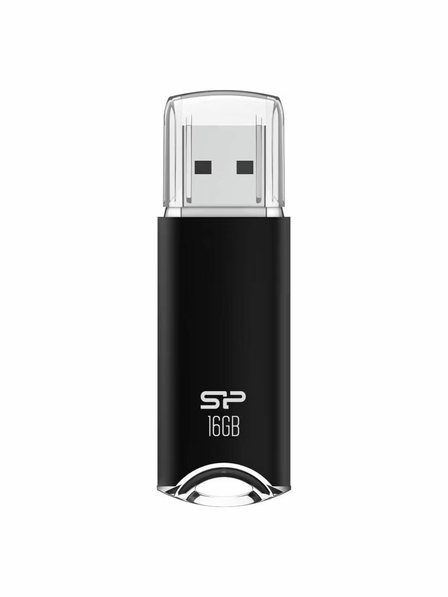 Silicon Power Helios H02 16 ГБ флеш-накопитель, USB 2.0 Type-A (SP016GBUF2H02V1K), черный